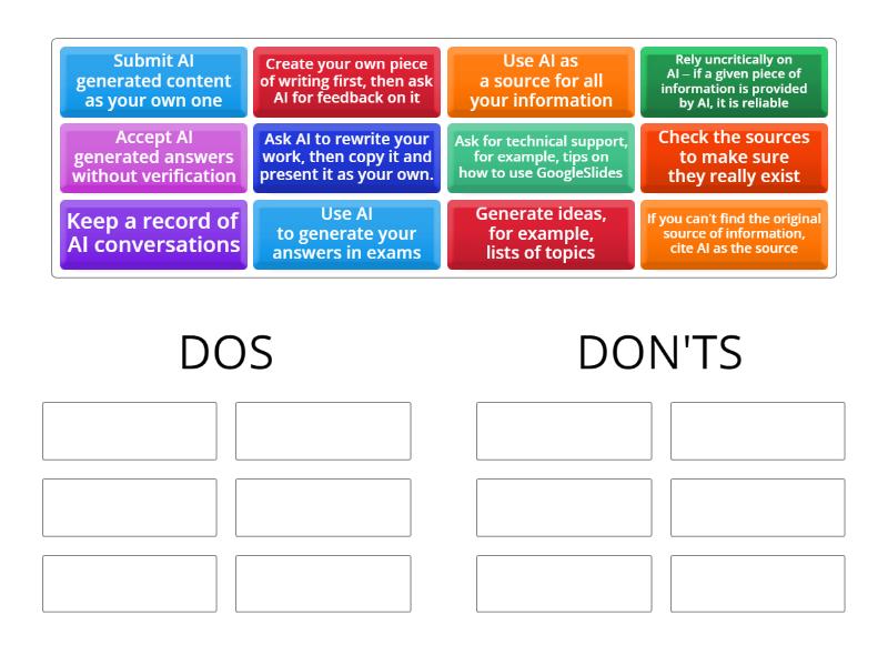 Ethics of AI - Group sort