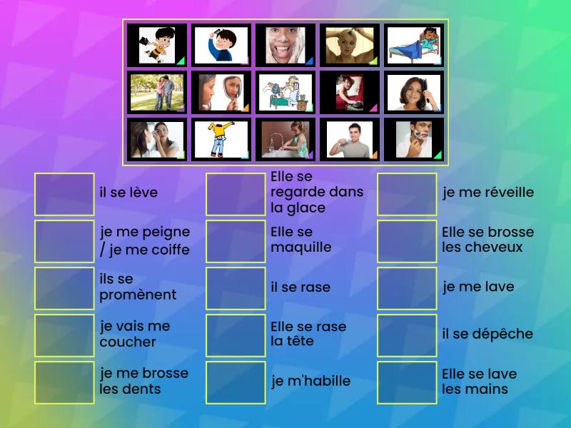 les verbes réfléchis ( reflexive verbs) 2024 - Match up