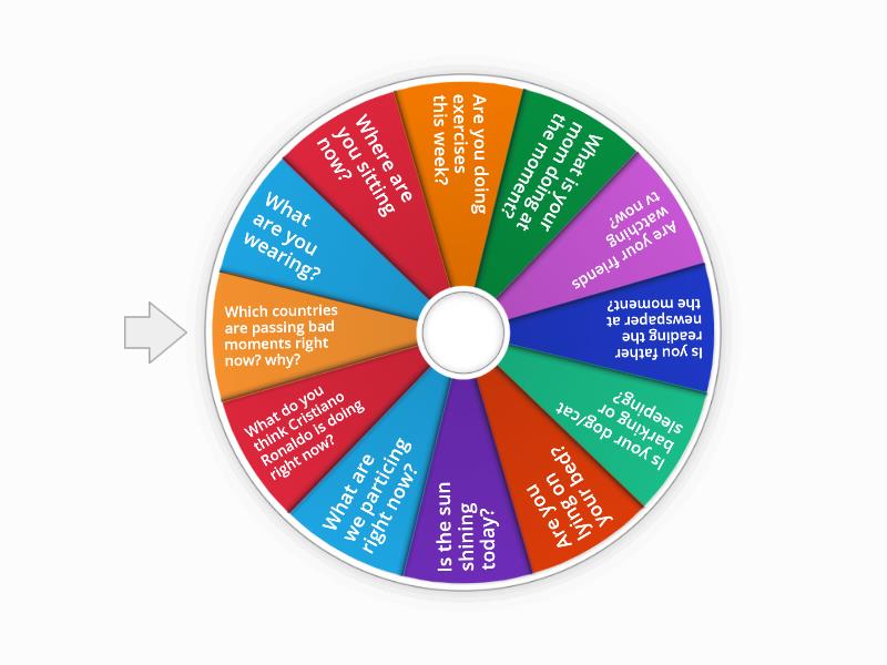 Present Continuous IB04 - Rueda aleatoria