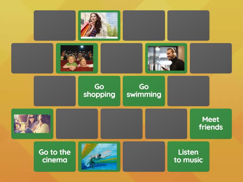 Free-time activities - Matching pairs