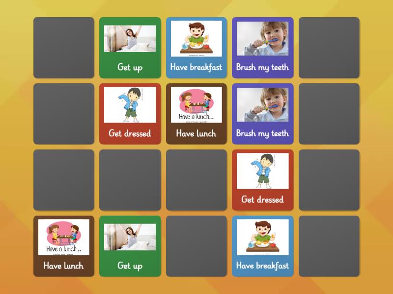 Daily routine memory - Parejas