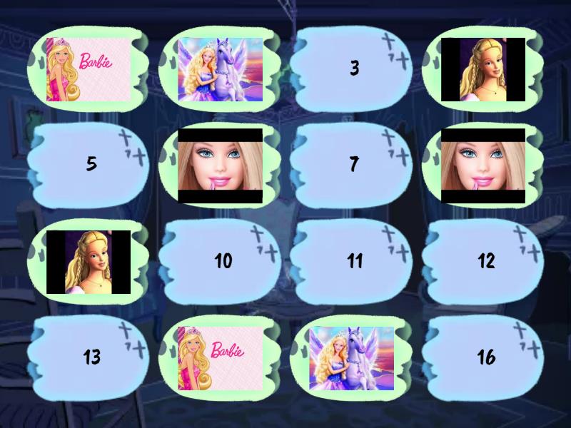 Memory Barbie - Matching pairs