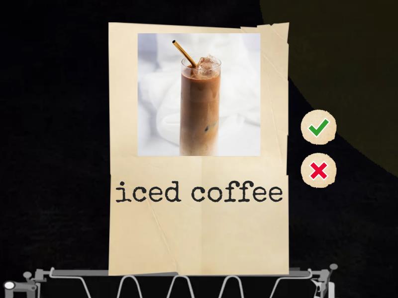 At the café - Flash cards