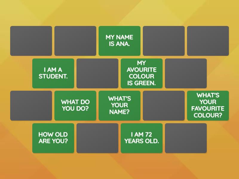 Personal Information BINGO - Matching pairs