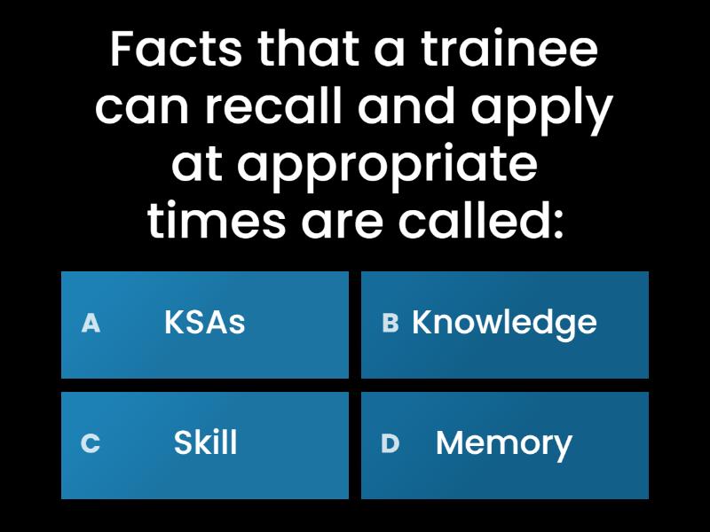 Pre Assessment - TOT Program - Quiz