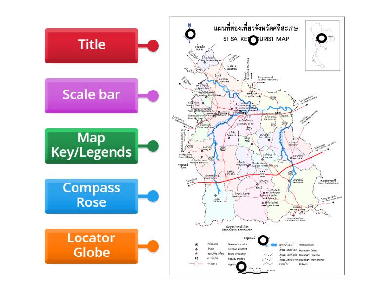 Parts of the Map - Labelled diagram