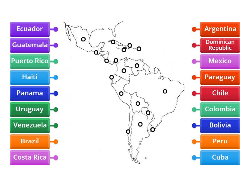 Latin America Political Map - Labelled diagram