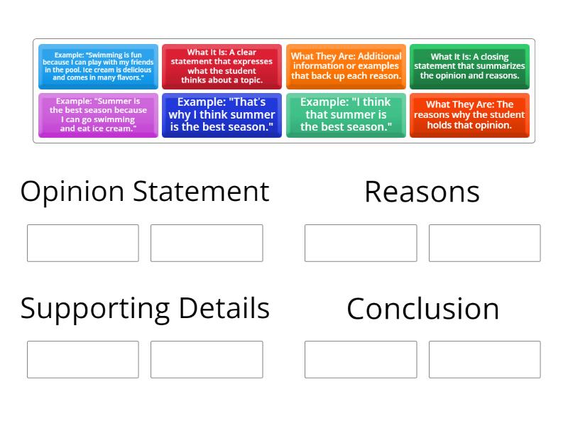 Key Components - Opinion Piece - Group sort
