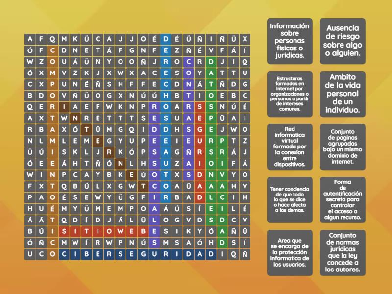Ciudadania digital - Sopa de letras