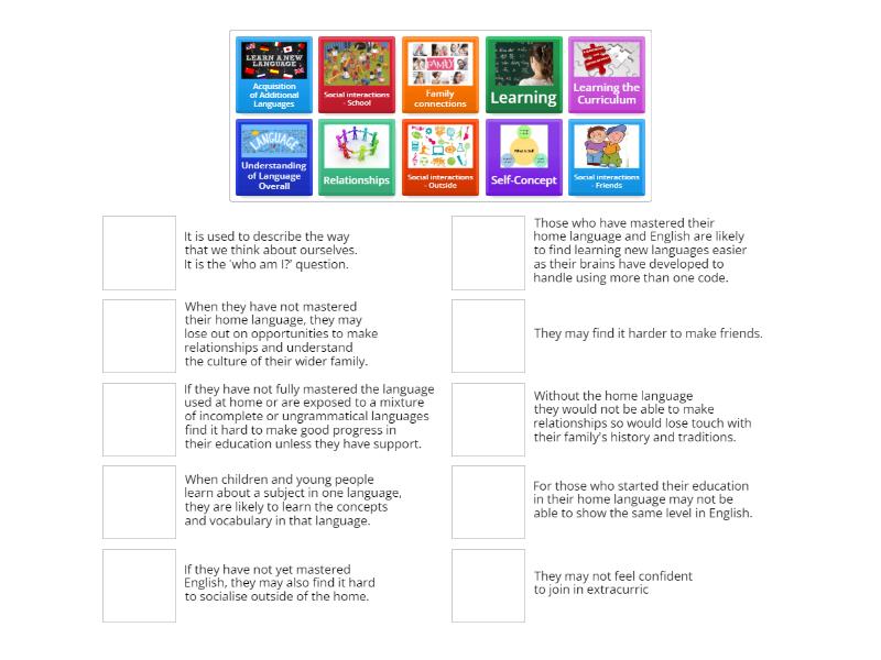 How Home Language Affects Education and Development - Match up