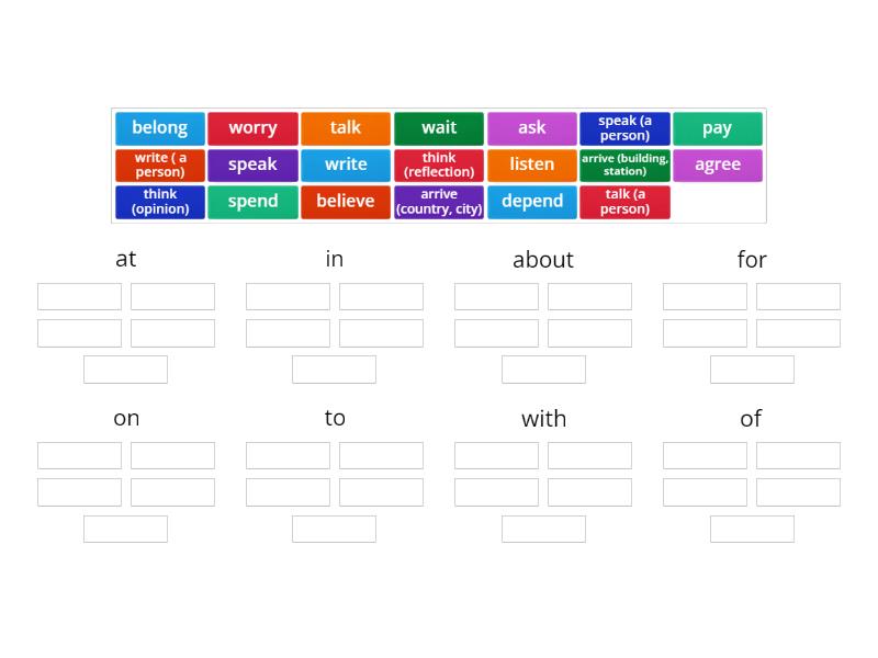 3B Prepositions - Group sort