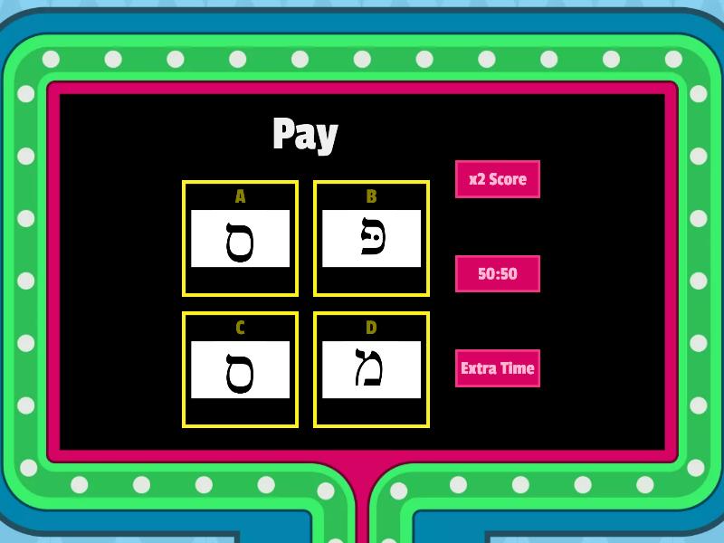 Lesson 17: Letter Review Game Show - Gameshow quiz