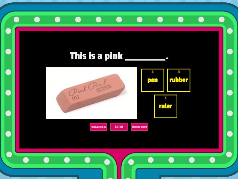 School Supplies 3rd Grade Gameshow Quiz