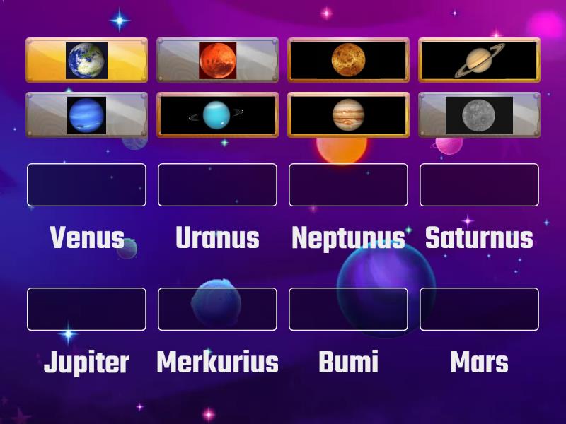 Mencocokan Nama Planet - Match up
