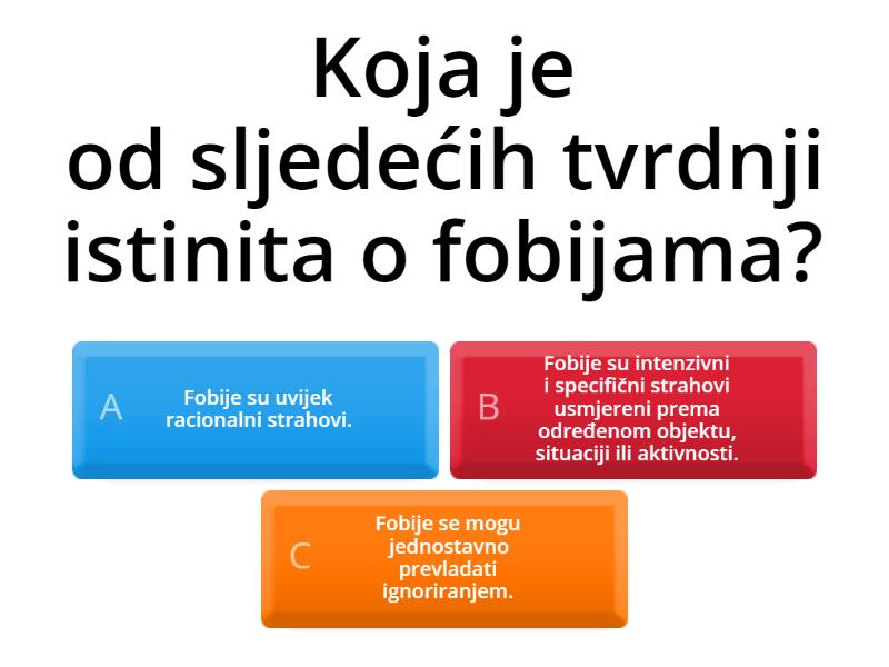 Fobije - Quiz