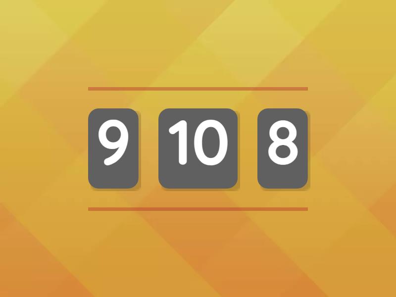 Number order small to big TW - Reordenar