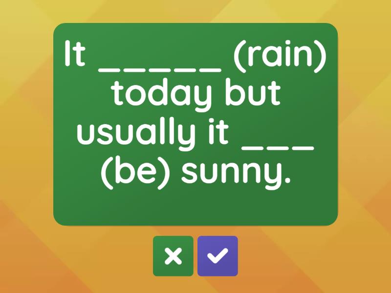 Present Simple vs. Present Continuous - Flash cards