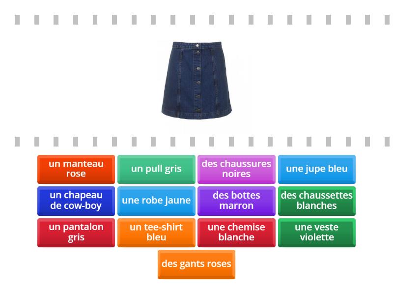 les vetements et les couleurs - copied - Find the match