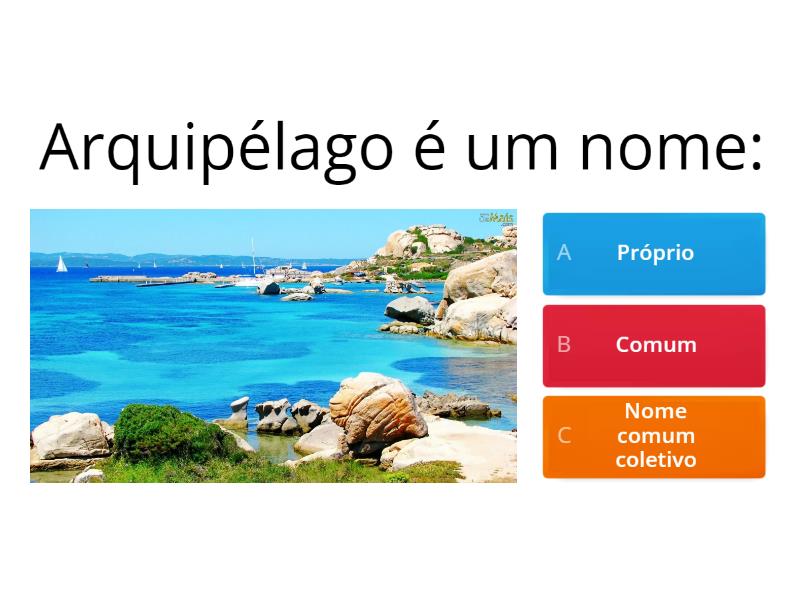 Nomes próprios e nomes comuns coletivos - Questionário