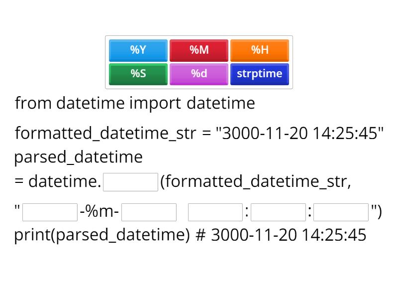 Classe datetime em python (2) - Complete the sentence
