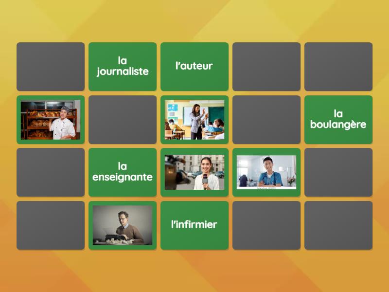 Les professions - Parejas