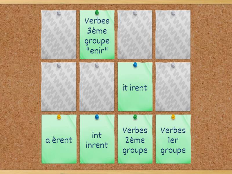 Les terminaisons du Passé Simple... Révisons !... - Des paires