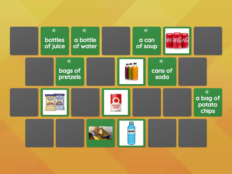 Food partitive grade 5 - Matching pairs