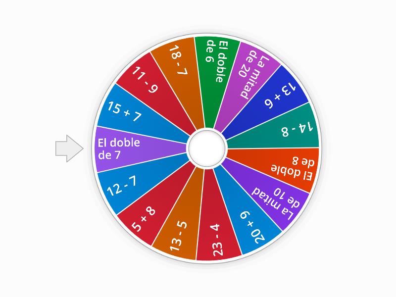 Cálculo mental segundo básico - Spin the wheel