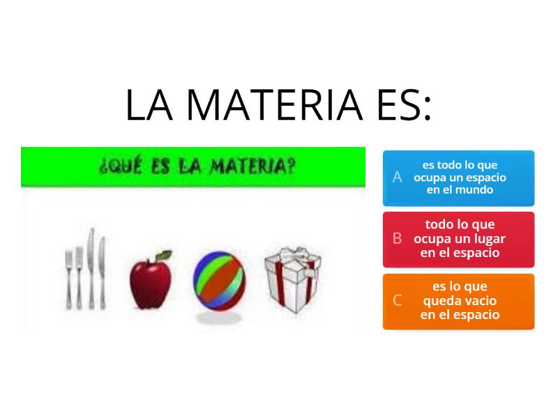 Propiedades de la materia - Quiz