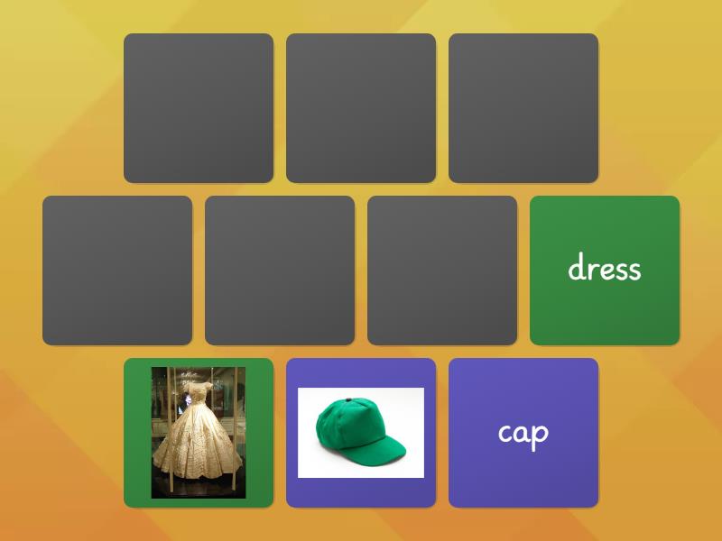 Clothes memory game - Matching pairs