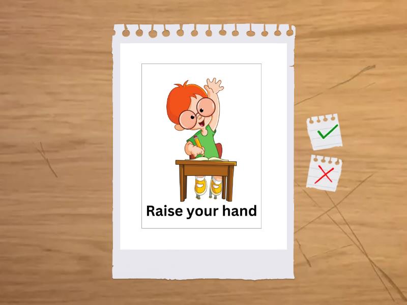 Classroom rules - Flash cards
