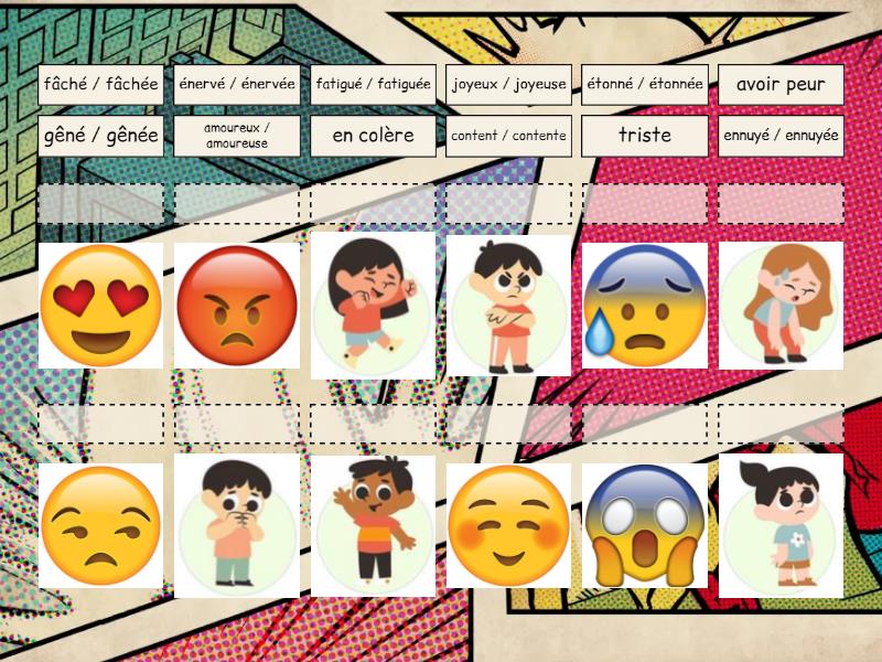 Tip Top 3 émotions sentiments - Match up