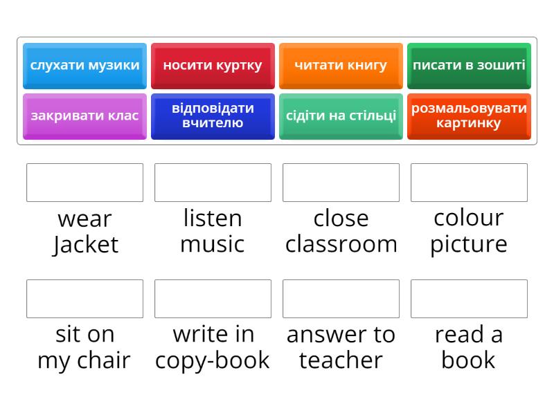 Verbs round up starter p 60-61 - Match up