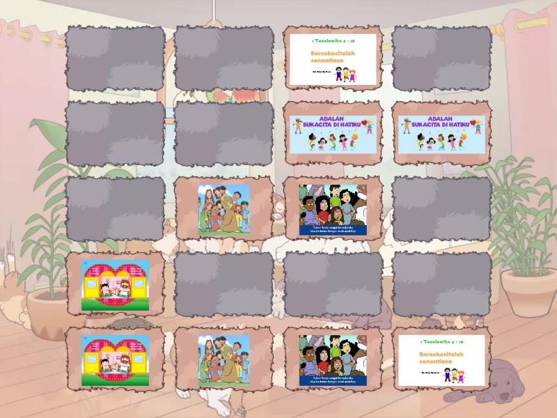 Mencocokkan gambar (Pairing game) - Matching pairs