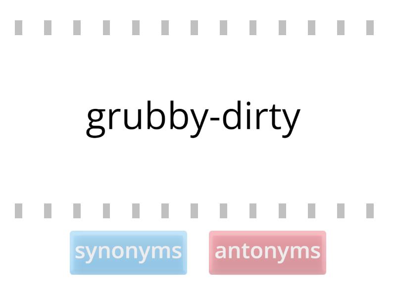 game: synonyms-antonyms (adjectives) - True or false