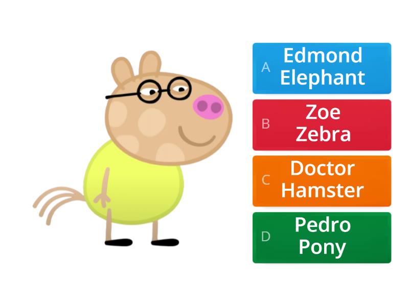 Peppa Pig. Pet Competition. Characters - Quiz