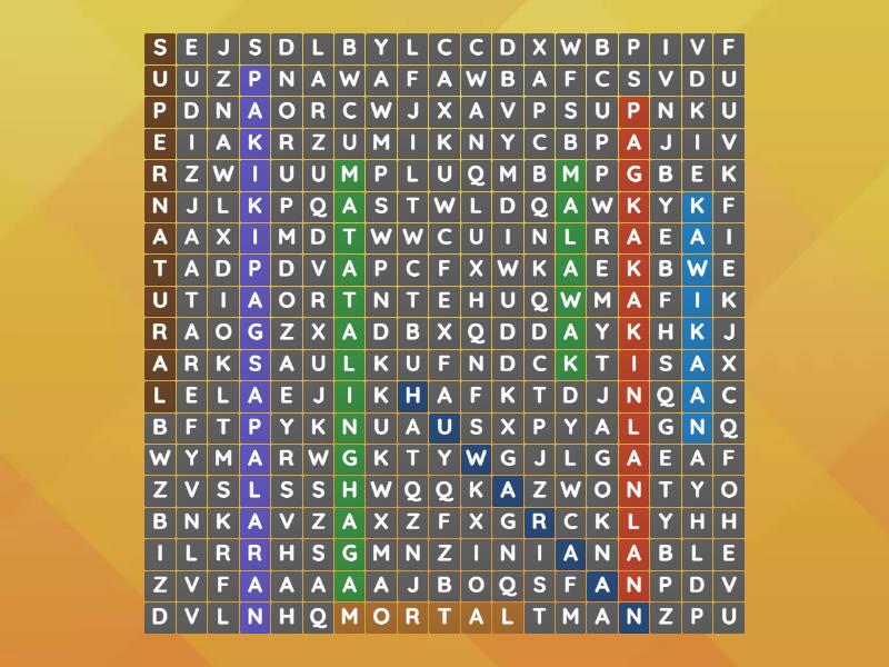 Find me - Wordsearch