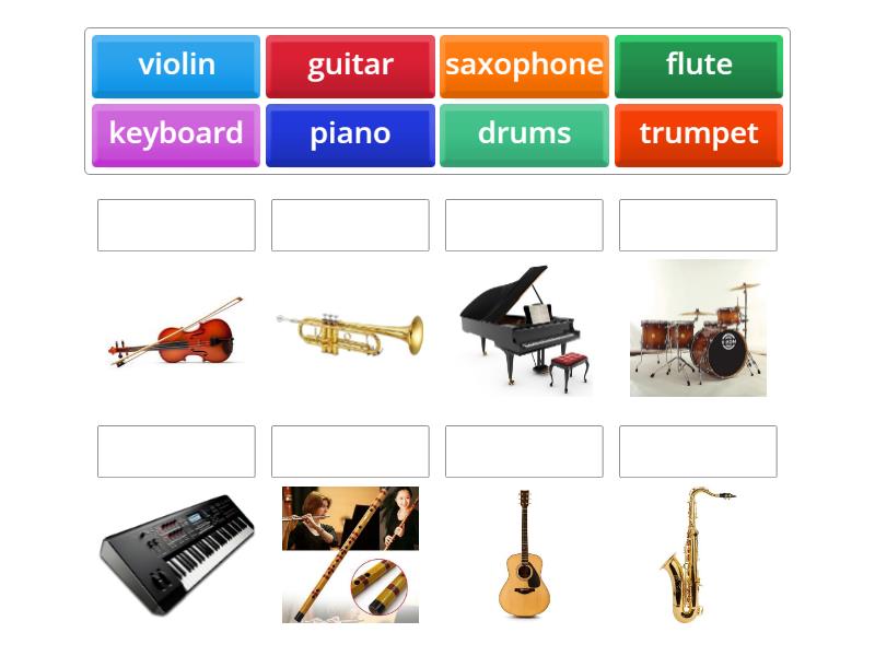 1 Musical instruments - Match up