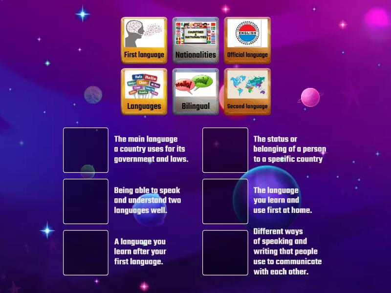 languages - Match up