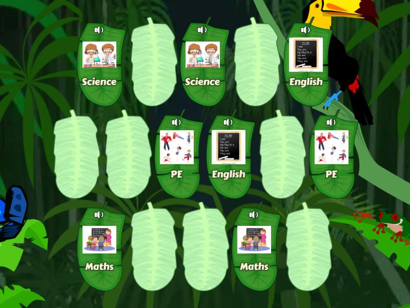 Spotlight 3 2a School subjects - Matching pairs