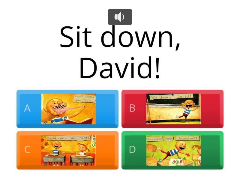 David goes to school - Quiz