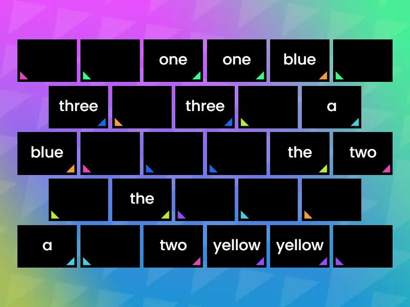 KINDER CKLA Tricky Words Units 3-7 - Matching pairs