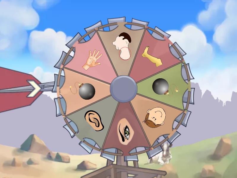 Parts of the body - Spin the wheel