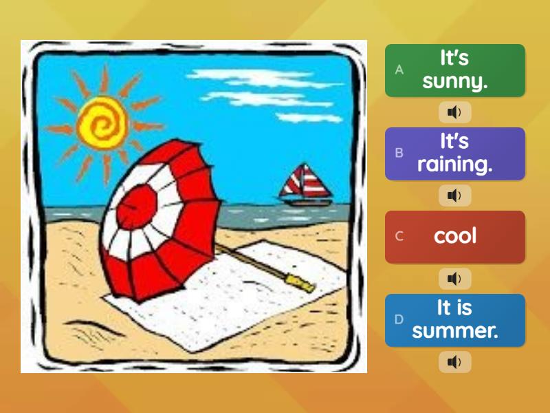 5C Elementary Seasons and Weather - Quiz