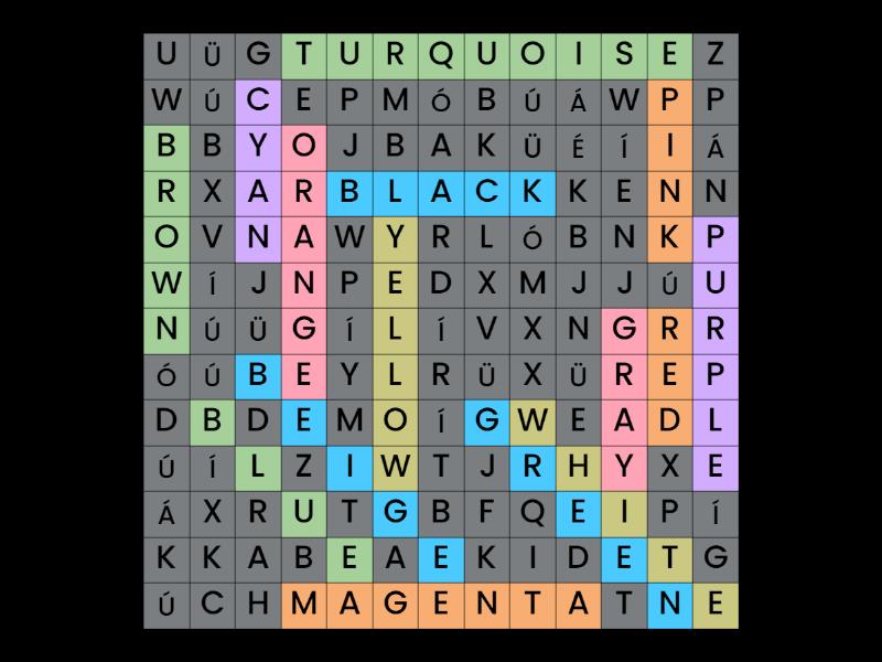 Colors - Wordsearch