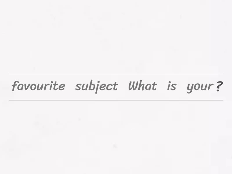 Get involved A2+ Revision - Unjumble