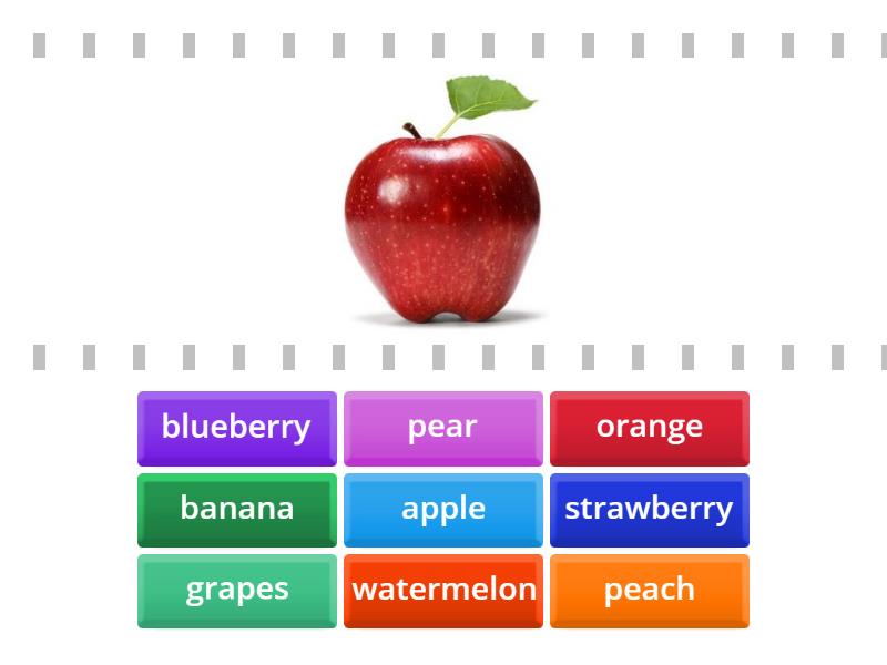 A1-Name of FRUITS - Find the match