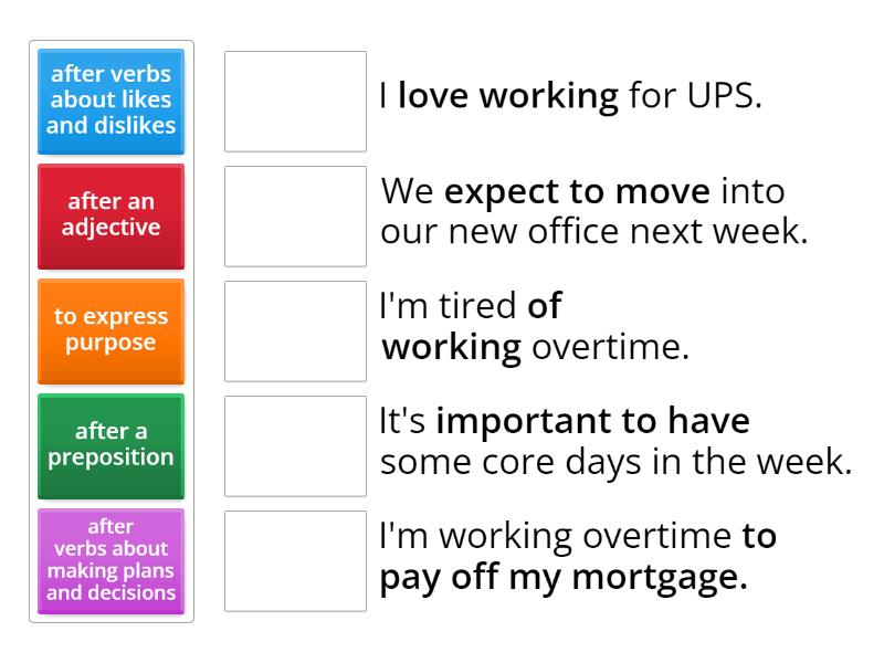 Business Result Intermediate U2 Verb Patterns. - Match up