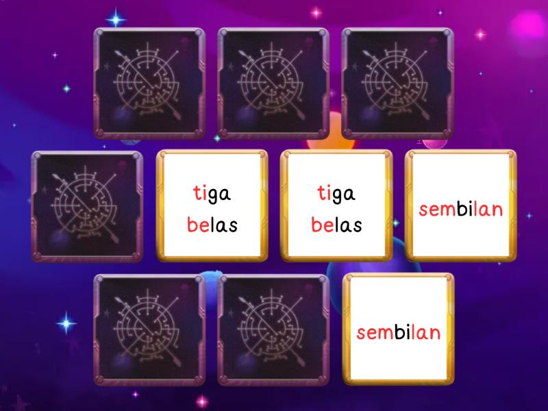 Numbers Memory Game (Hard) - Matching pairs