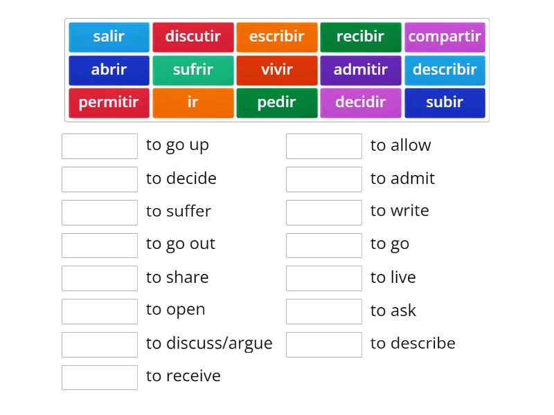 H.Spa - IR verbs - Match up